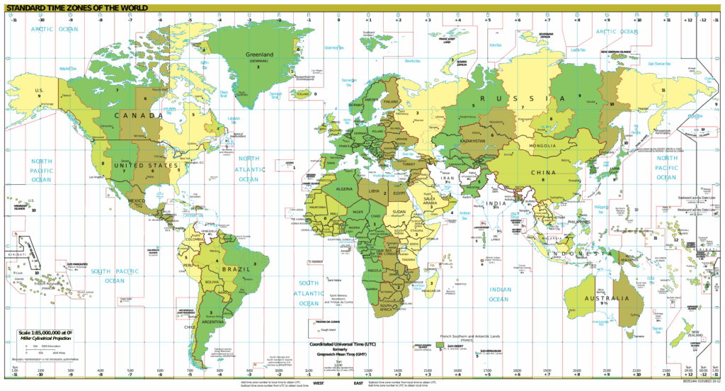 World Time Zone Map Printable: Your Ultimate Guide - map ...