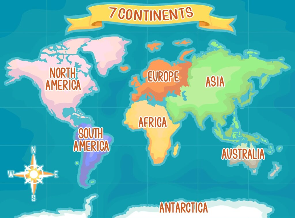 Explore the World with Continents Printable Map - map.premiumprintable.com