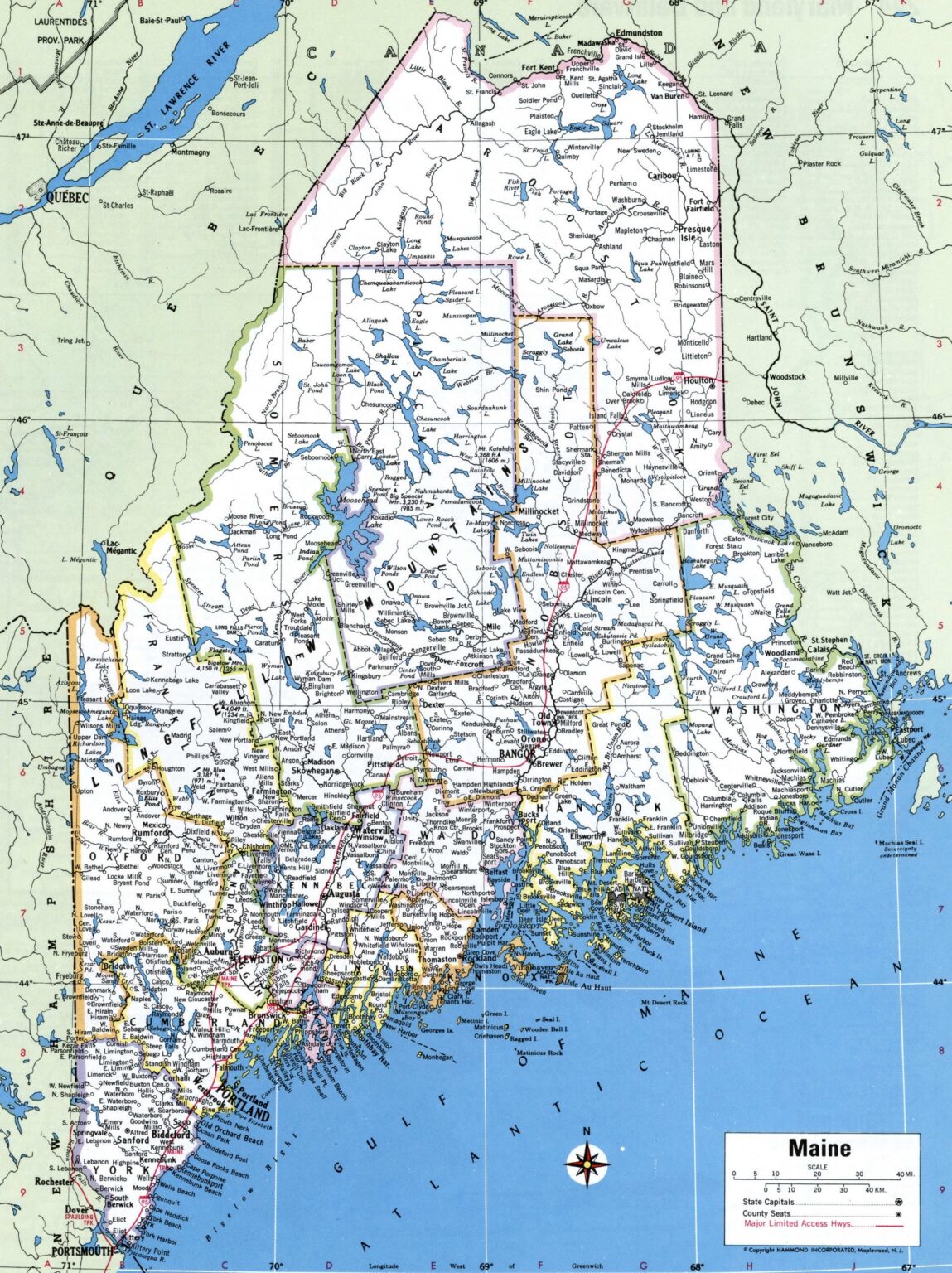 Maine County Map Printable: Explore the Beauty of Maine Counties - map ...