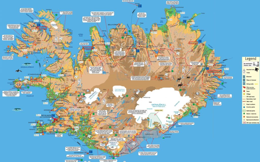 Printable Map Of Iceland: Explore the Land of Fire and Ice - map ...