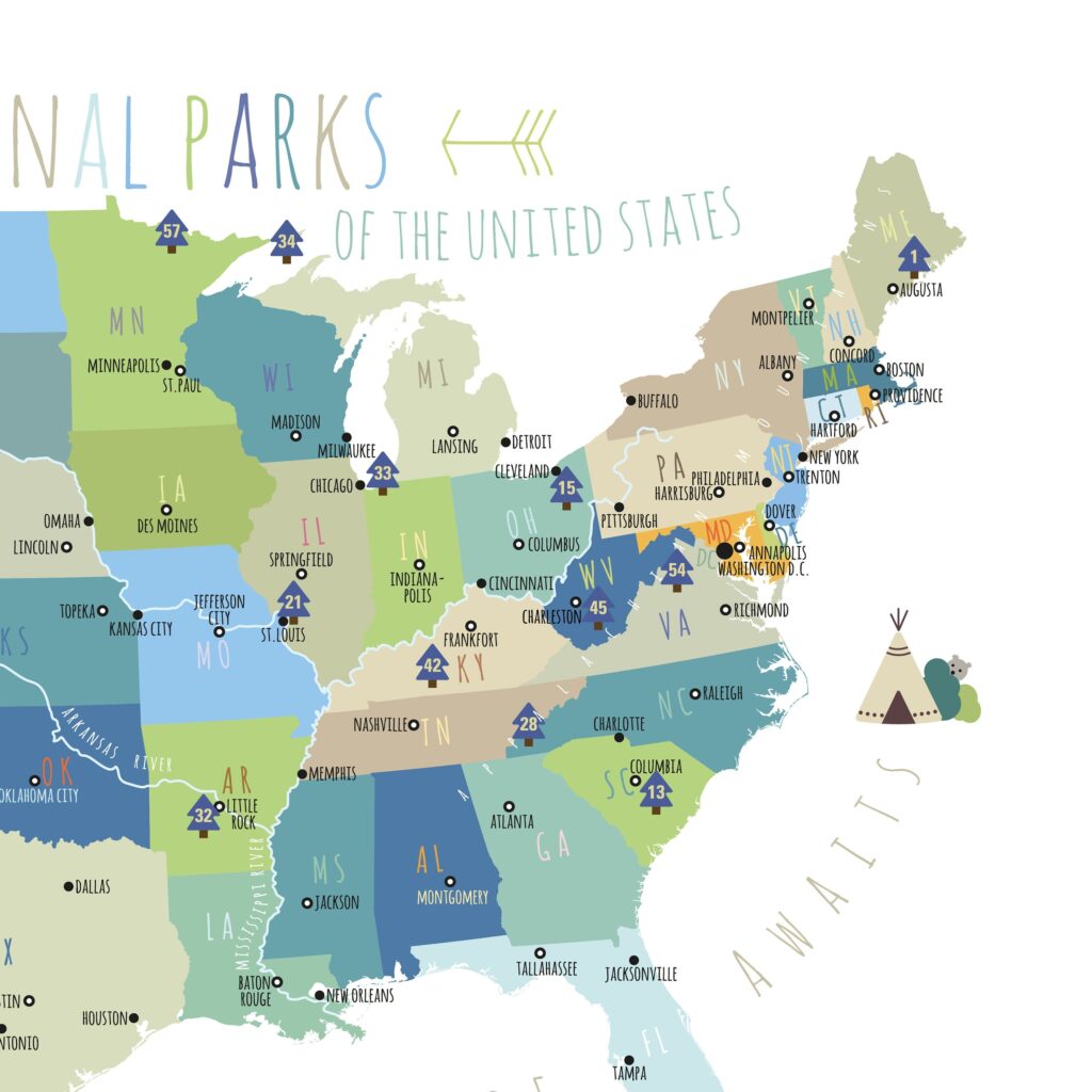 Printable National Parks Map: Your Ultimate Guide to Exploring the ...