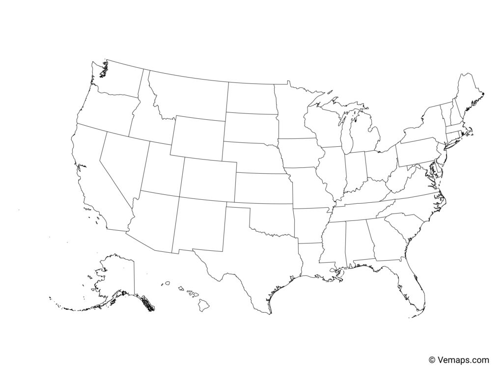 United States Map Outline Printable: Explore and Navigate with Ease ...