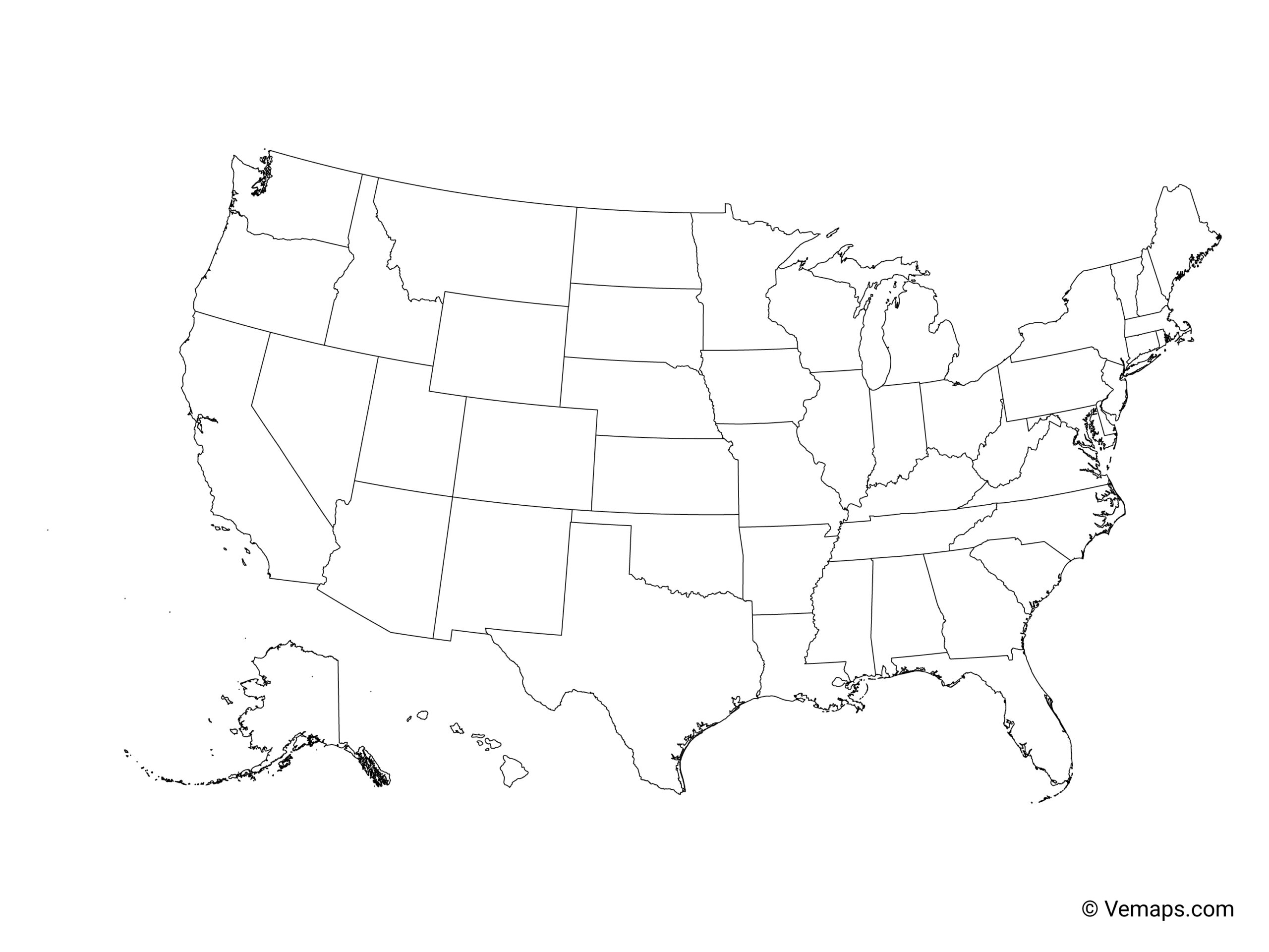 United States Map Outline Printable: Explore and Navigate with Ease ...