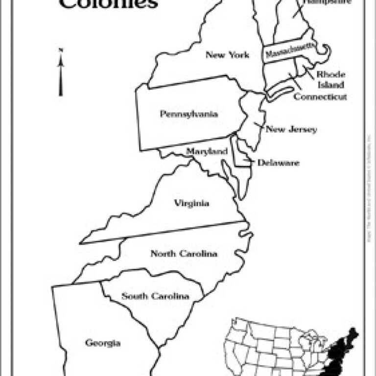 Exploring the 13 Colonies Map Printable: A Comprehensive Guide - map ...