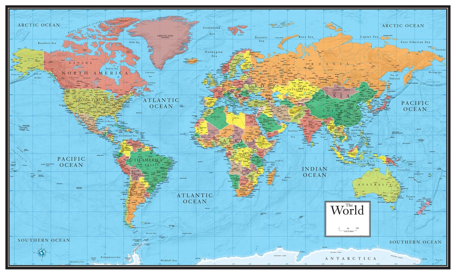 Map Of The World Printable: Explore the Globe at Your Fingertips - map ...