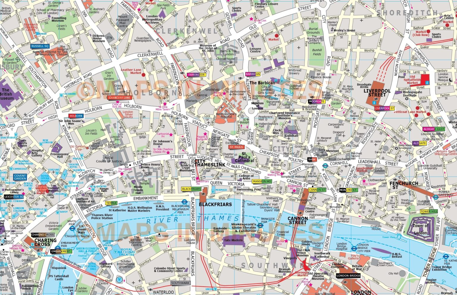 London Tourist Map Printable: Your Ultimate Guide to Exploring the City ...