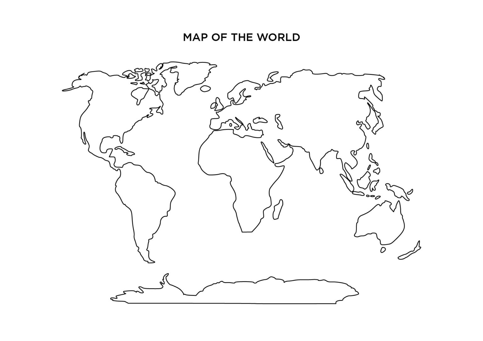 Blank Printable World Map: Explore the World in Detail - map ...