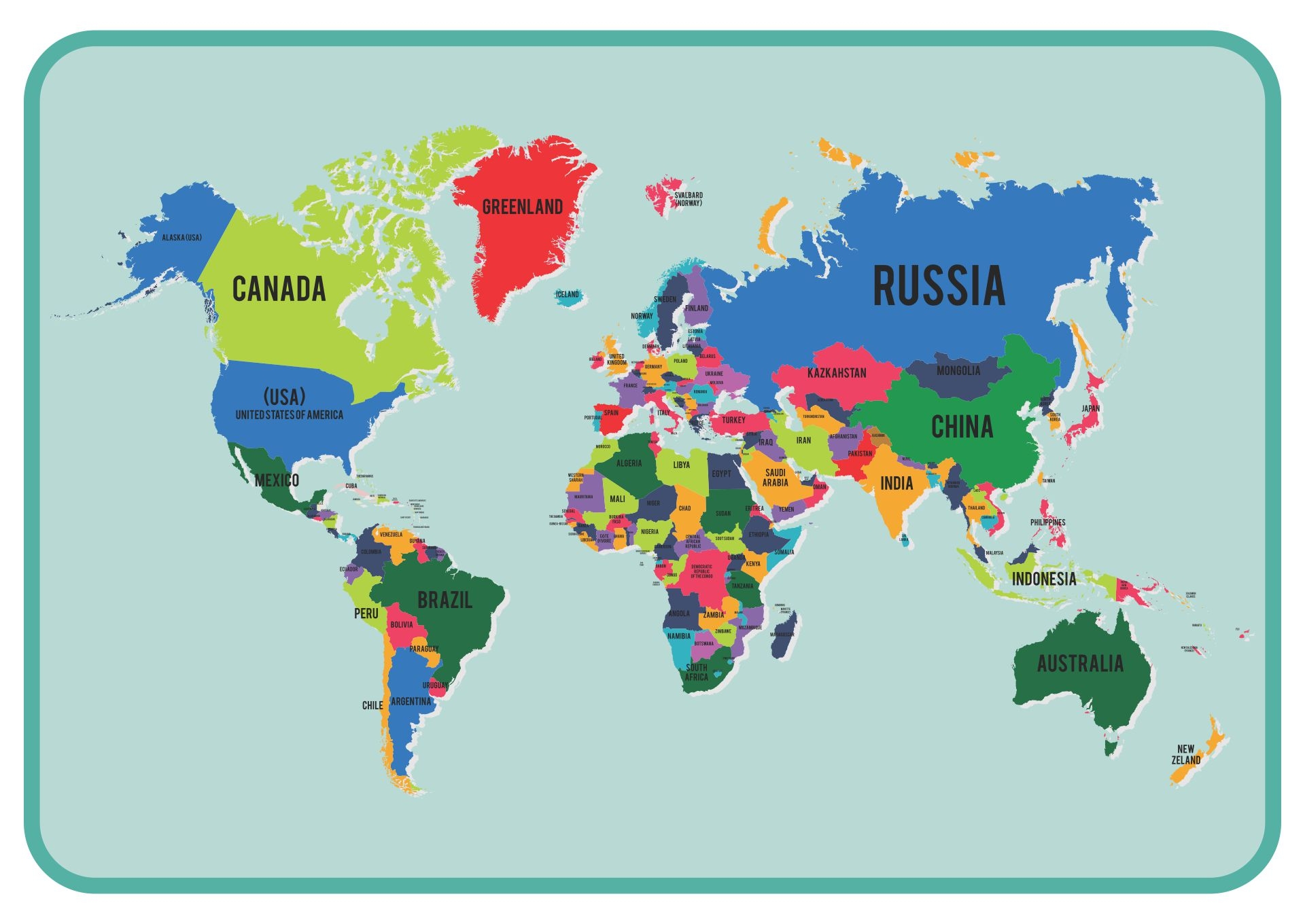 World Map With Countries Printable: Explore the Globe at Your ...